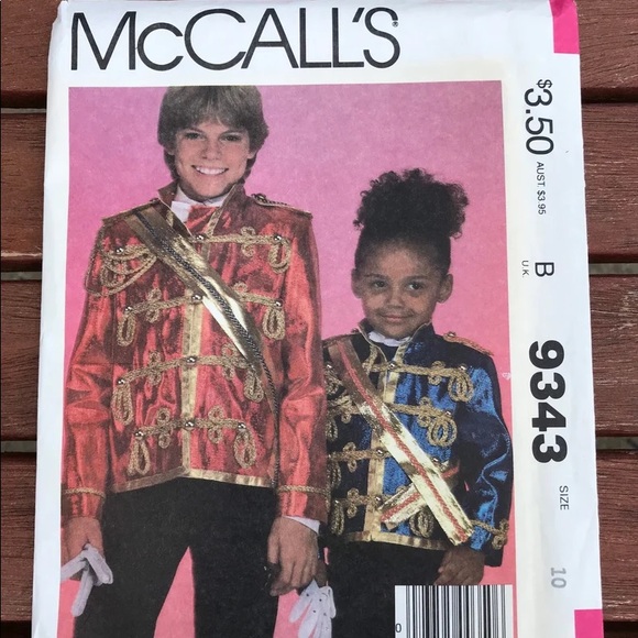 McCall's | Office | Mccalls 9343 Childrens Michael Jackson Jacket And ...